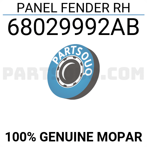 PANEL FENDER RH 68029992AB | Mopar Parts | PartSouq