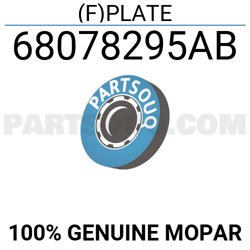 (F)PLATE 68078295AB | Mopar Parts | PartSouq