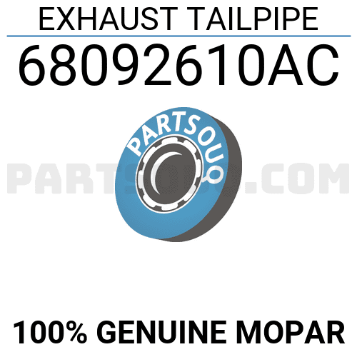EXHAUST TAILPIPE 68092610AC | Mopar Parts | PartSouq