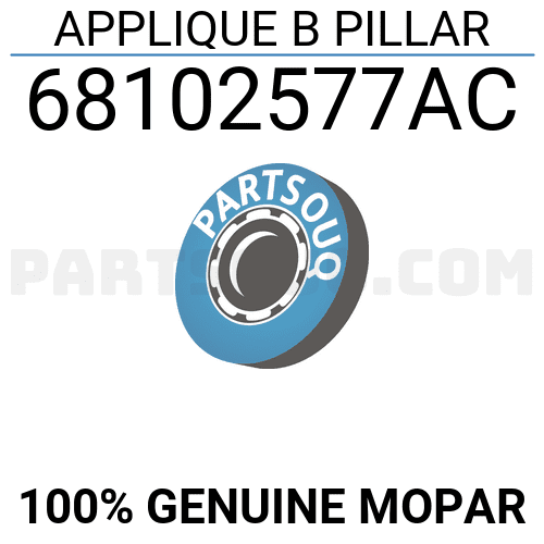 APPLIQUE B PILLAR 68102577AC | Mopar Parts | PartSouq