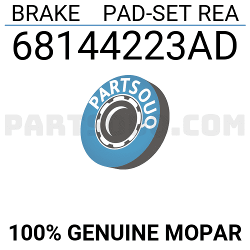 BRAKE PAD-SET REA 68144223AD | Mopar Parts | PartSouq