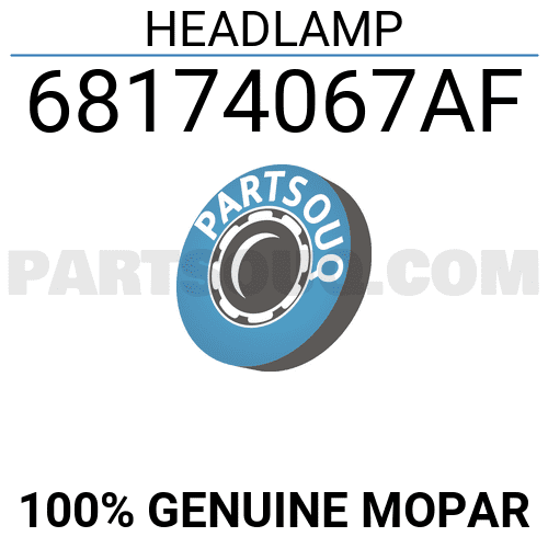 HEADLAMP 68174067AF | Mopar Parts | PartSouq