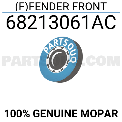 (F)FENDER FRONT 68213061AC | Mopar Parts | PartSouq