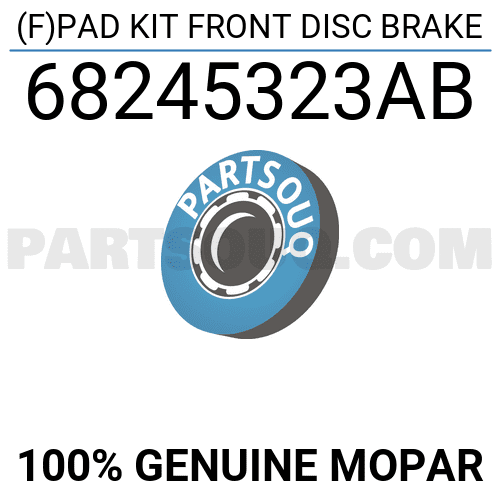 (F)PAD KIT FRONT DISC BRAKE 68245323AB | Mopar Parts | PartSouq