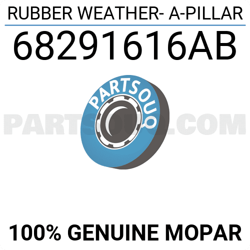 RUBBER WEATHER- A-PILLAR 68291616AB | Mopar Parts | PartSouq