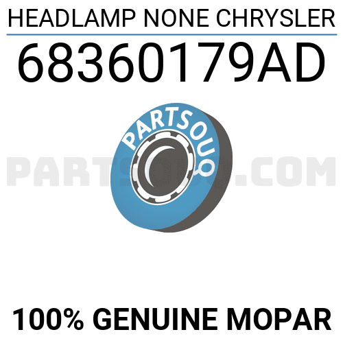 HEADLAMP NONE CHRYSLER 68360179AD | Mopar Parts | PartSouq
