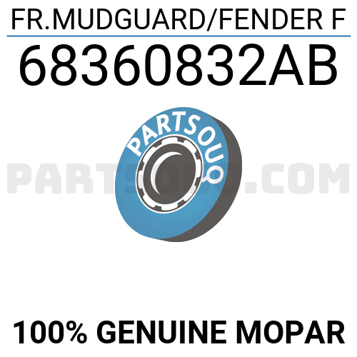FR.MUDGUARD/FENDER F 68360832AB | Mopar Parts | PartSouq