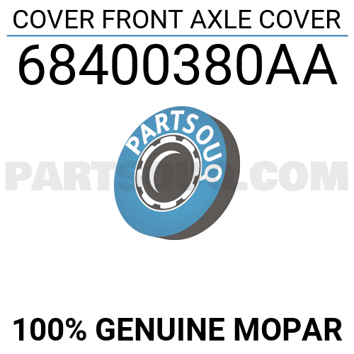 COVER FRONT AXLE COVER 68400380AA | Mopar Parts | PartSouq