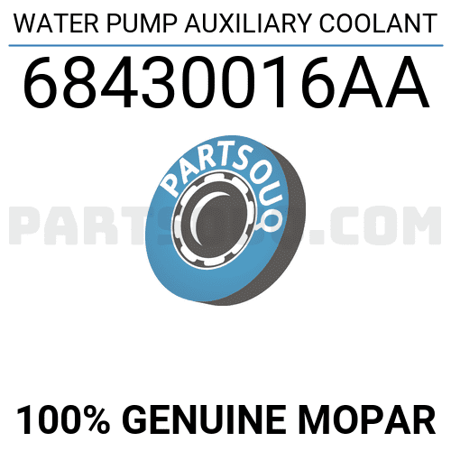 WATER PUMP AUXILIARY COOLANT 68430016AA | Mopar Parts | PartSouq