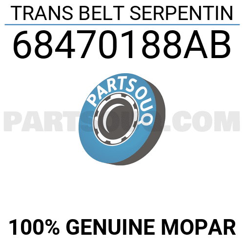 TRANS BELT SERPENTIN 68470188AB | Mopar Parts | PartSouq