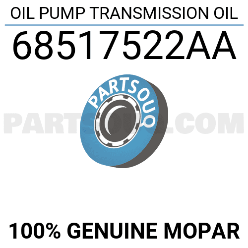 OIL PUMP TRANSMISSION OIL 68517522AA | Mopar Parts | PartSouq