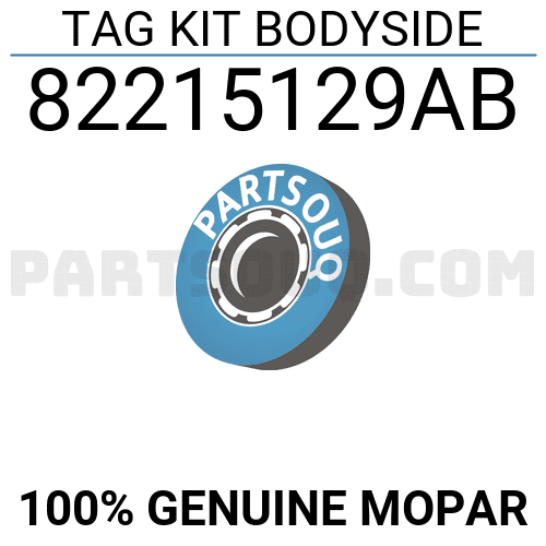TAG KIT BODYSIDE 82215129AB | Mopar Parts | PartSouq