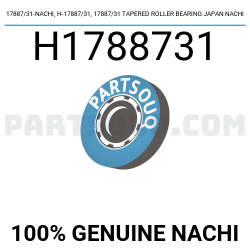 17887/31-NACHI, H-17887/31, 17887/31 TAPERED ROLLER BEARING JAPAN NACHI ...