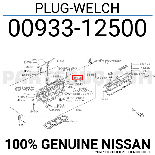PLUG-WELCH 0093312500 | Nissan Parts | PartSouq