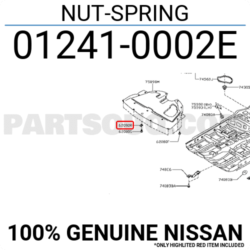 NUT-SPRING 012410002E | Nissan Parts | PartSouq
