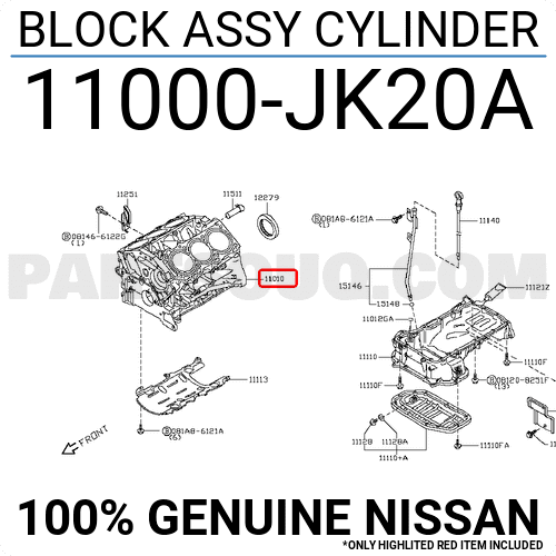 BLOCK ASSY CYLINDER 11000JK20A | Nissan Parts | PartSouq