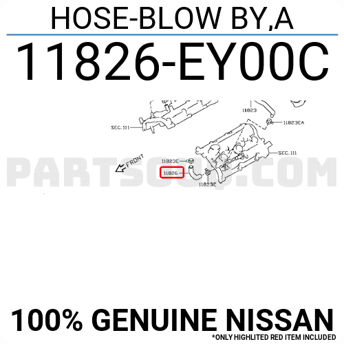HOSE-BLOW BY,A 11826EY00C | Nissan Parts | PartSouq