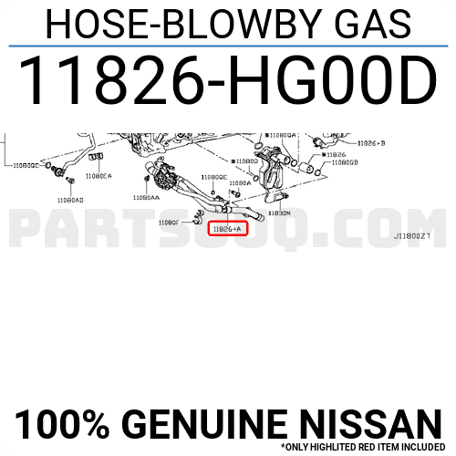 HOSE-BLOWBY GAS 11826HG00D | Nissan Parts | PartSouq