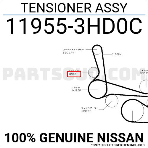 TENSIONER ASSY 119553HD0C | Nissan Parts | PartSouq