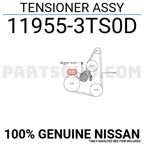 TENSIONER ASSY 119553TS0D | Nissan Parts | PartSouq