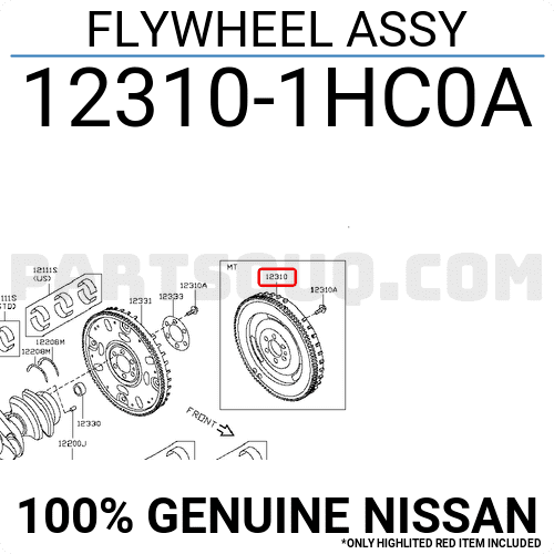 FLYWHEEL ASSY 123101HC0A | Nissan Parts | PartSouq