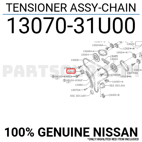 TENSIONER ASSY-CHAIN 1307031U00 | Nissan Parts | PartSouq