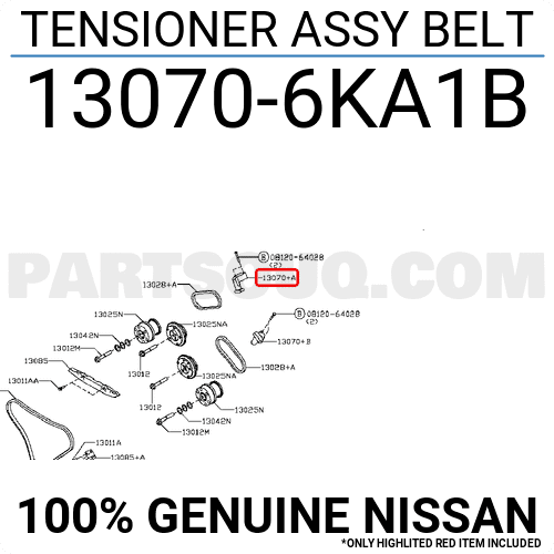 TENSIONER ASSY BELT 130706KA1B | Nissan Parts | PartSouq