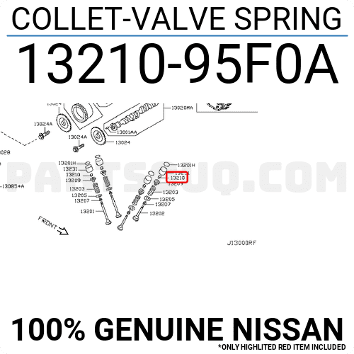 COLLET-VALVE SPRING 1321095F0A | Nissan Parts | PartSouq