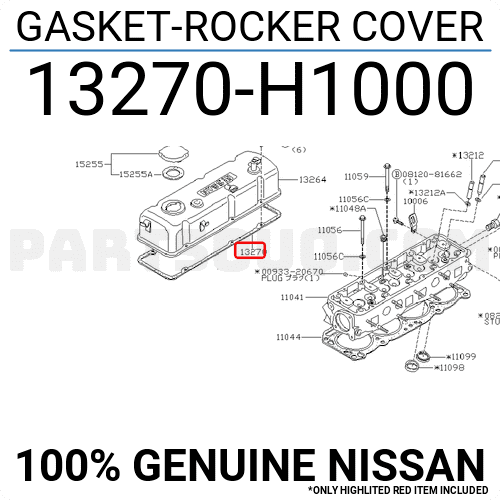 GASKET-ROCKER COVER 13270H1000 | Nissan Parts | PartSouq