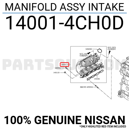 MANIFOLD ASSY INTAKE 140014CH0D | Nissan Parts | PartSouq