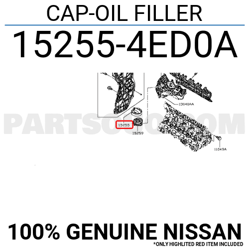 CAP-OIL FILLER 152554ED0A | Nissan Parts | PartSouq