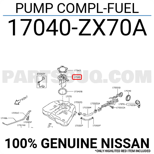 PUMP COMPL-FUEL 17040ZX70A | Nissan Parts | PartSouq