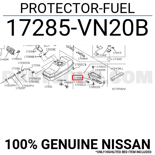 PROTECTOR-FUEL 17285VN20B | Nissan Parts | PartSouq