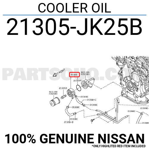 COOLER OIL 21305JK25B | Nissan Parts | PartSouq