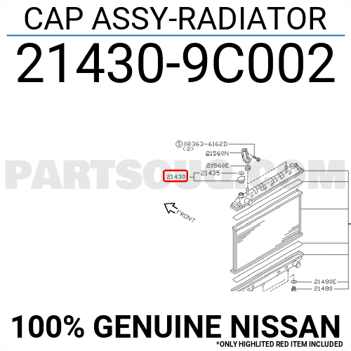CAP ASSY-RADIATOR 214309C002 | Nissan Parts | PartSouq