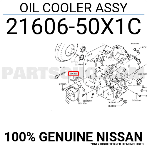 OIL COOLER ASSY 2160650X1C | Nissan Parts | PartSouq