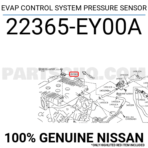 EVAP CONTROL SYSTEM PRESSURE SENSOR 22365EY00A | Nissan Parts | PartSouq