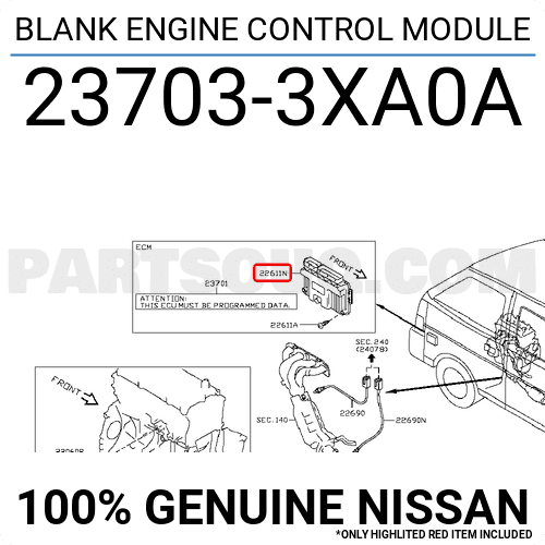 BLANK ENGINE CONTROL MODULE 237033XA0A | Nissan Parts | PartSouq