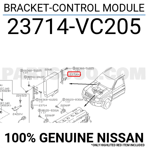 BRACKET-CONTROL MODULE 23714VC205 | Nissan Parts | PartSouq