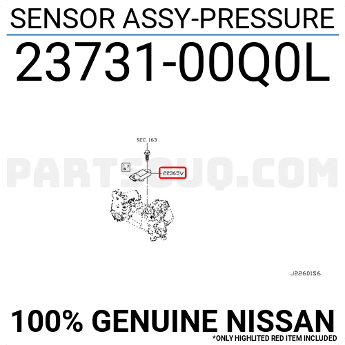 SENSOR ASSY-PRESSURE 2373100Q0L | Nissan Parts | PartSouq