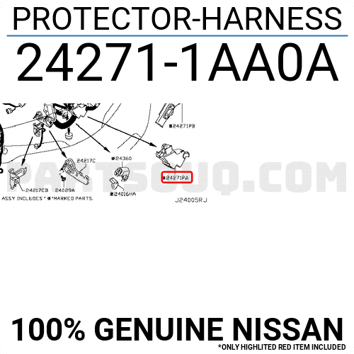 PROTECTOR-HARNESS 242711AA0A | Nissan Parts | PartSouq