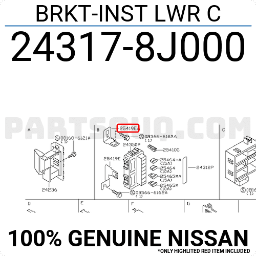 BRKT-INST LWR C 243178J000 | Nissan Parts | PartSouq