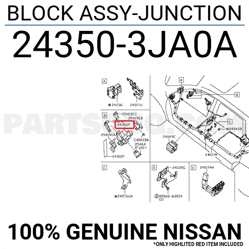 BLOCK ASSY-JUNCTION 243503JA0A | Nissan Parts | PartSouq