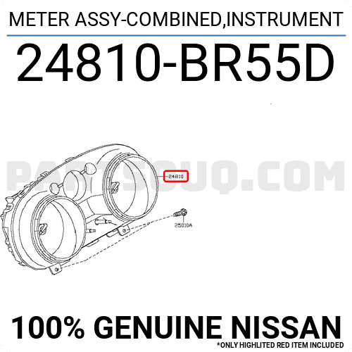 METER ASSY-COMBINED,INSTRUMENT 24810BR55D | Nissan Parts | PartSouq