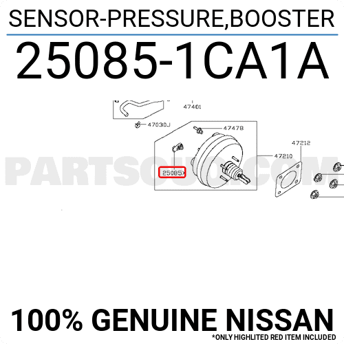SENSOR-PRESSURE,BOOSTER 250851CA1A | Nissan Parts | PartSouq