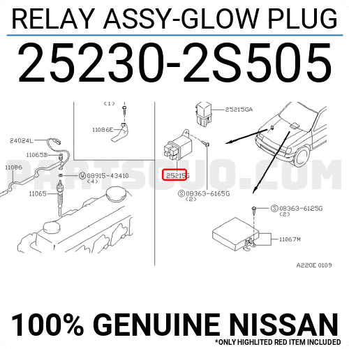 RELAY ASSY-GLOW PLUG 252302S505 | Nissan Parts | PartSouq