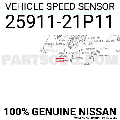 VEHICLE SPEED SENSOR 2591121P11 | Nissan Parts | PartSouq