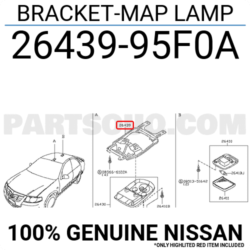 BRACKET-MAP LAMP 2643995F0A | Nissan Parts | PartSouq