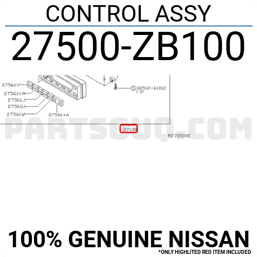 CONTROL ASSY 27500ZB100 | Nissan Parts | PartSouq
