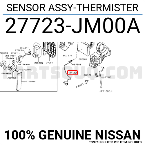SENSOR ASSY-THERMISTER 27723JM00A | Nissan Parts | PartSouq